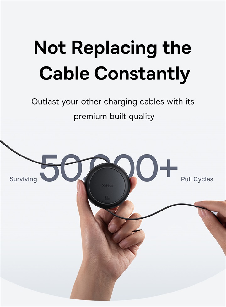 Jual Baseus Free2Pull Kabel Data 60W Mini Retractable Cable USB-C to USB-C Fast Charging ...