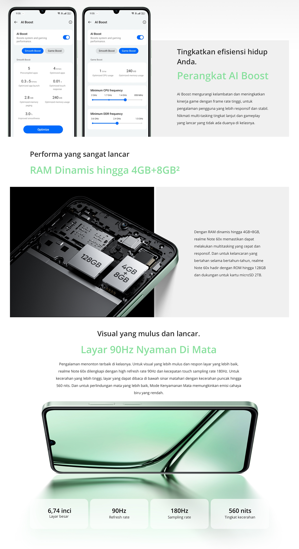 Jual realme Note 60x 4GB+8GB*|128GB Rangka Metal Tahan Banting ...