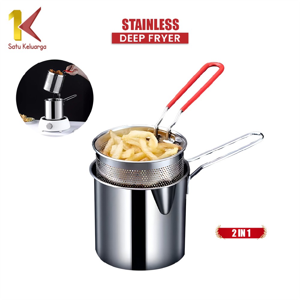 Jual Satu Keluarga Panci Deep Fryer 2IN1 Stainless Steel C1233 Panci ...