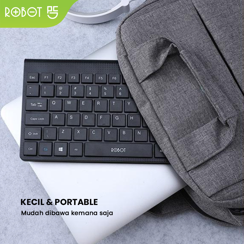 Jual ROBOT Portable Mini Wired Keyboard RK10 Ultra-Thin Garansi Resmi 1 ...