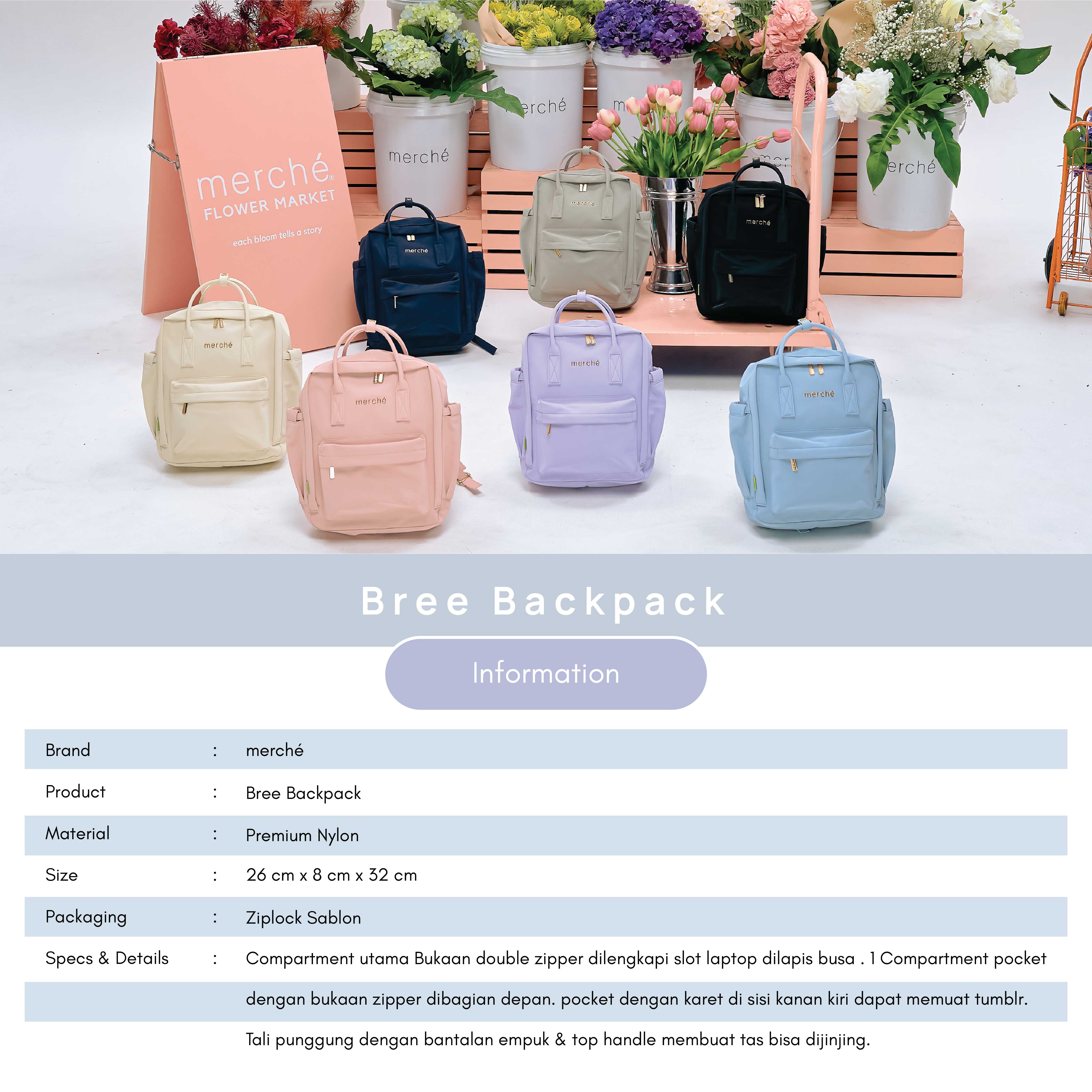 Jual Merche Tas Wanita Backpack Bree | Shopee Indonesia