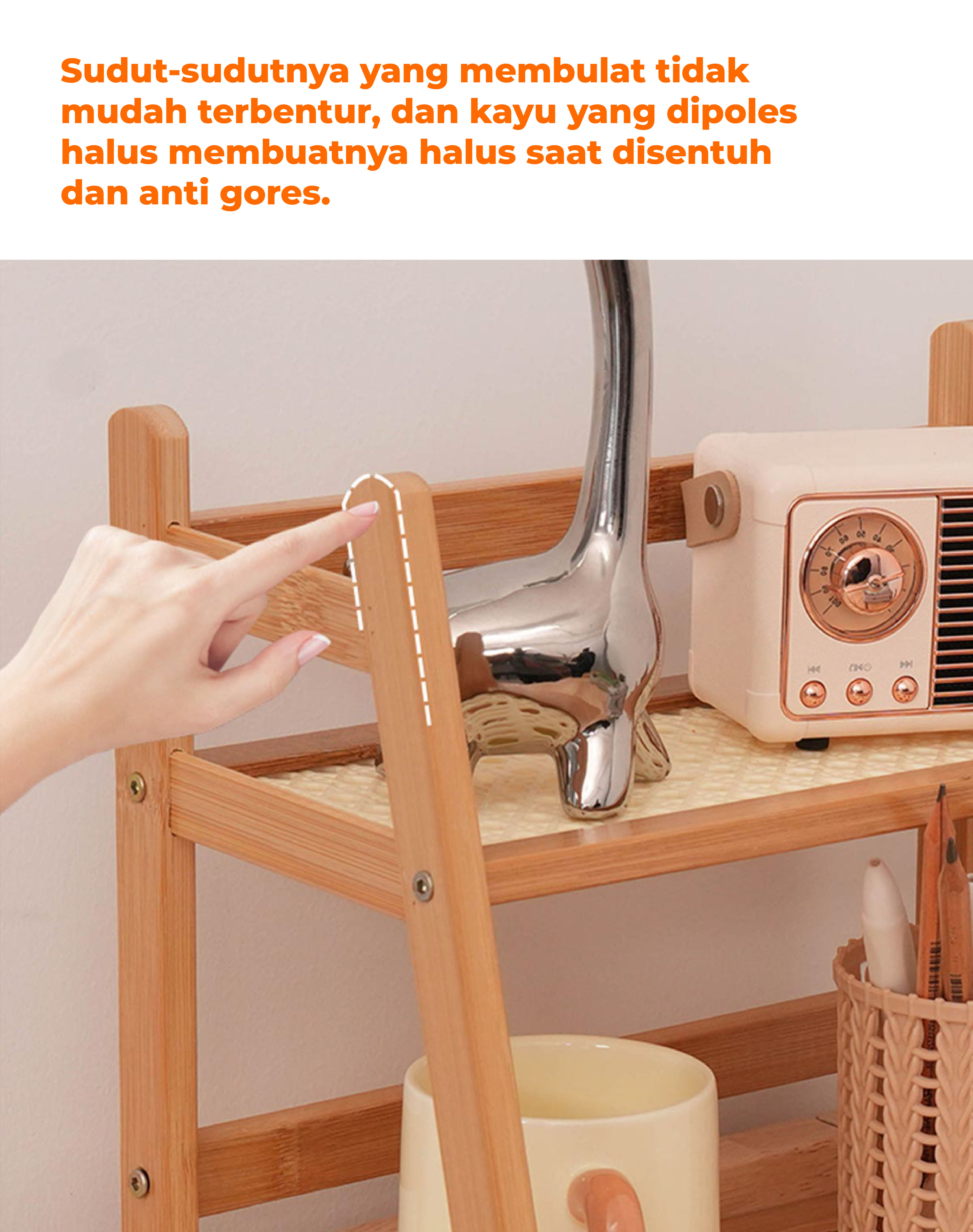 Jual Homedoki bambu - Rak Meja Kayu / Rak Susun Serbaguna / Rak Kayu ...