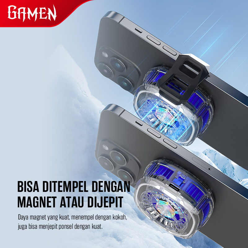 Jual GAMEN Fan Cooler Hp Gaming Magnetic RGB Up to 5°C GMR08 Dengan ...