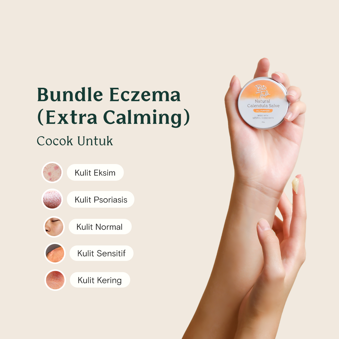 Jual Biotalk Bundle Eczema Psoriasis - Extra Calming | No SLS/SLES | Steroid Free | Sabun Mandi ...