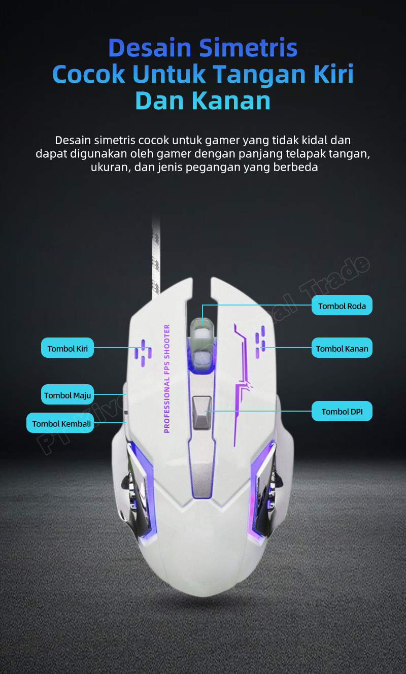 Jual YLV Mouse Gaming Kabel USB Portable LED RGB Optical 3200 DPI Untuk PC Laptop | Shopee Indonesia