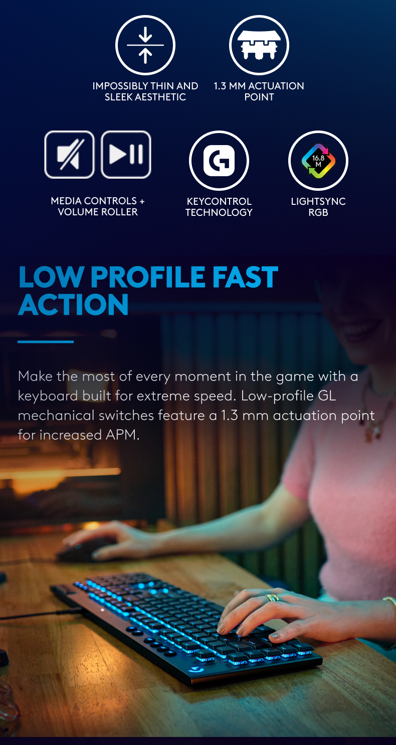 Jual Logitech G915 X Keyboard Gaming Wired, Keycaps PBT Dua Lapis ...