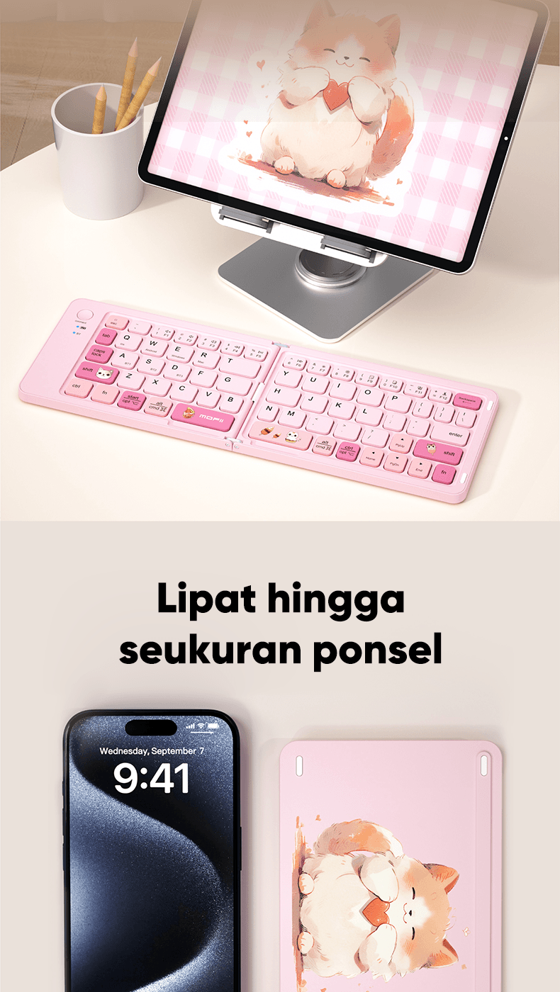 Jual MOFii Foldable Keyboard Bluetooth Rechargeable Battery Z1 | Shopee ...