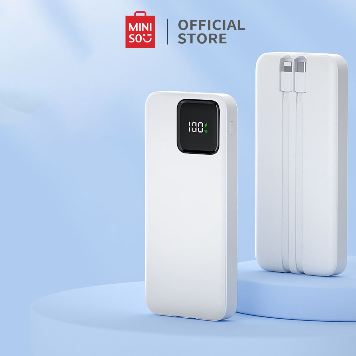 Jual Miniso Powerbank 20000mAh Digital Display Power Bank with Cable ...