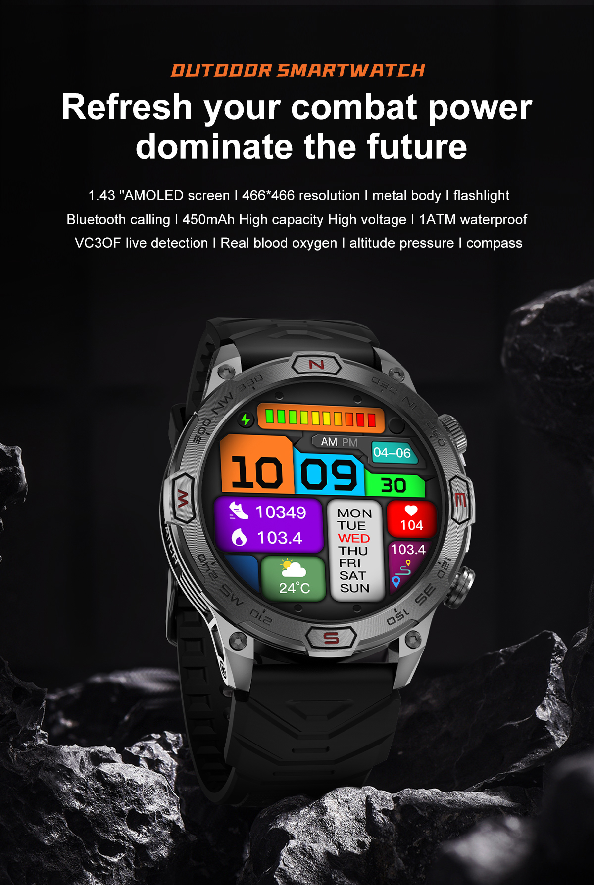 Jual 2024 NEW LDS SmartWatch KC86 Round Full Touch Screen Jam Tangan ...