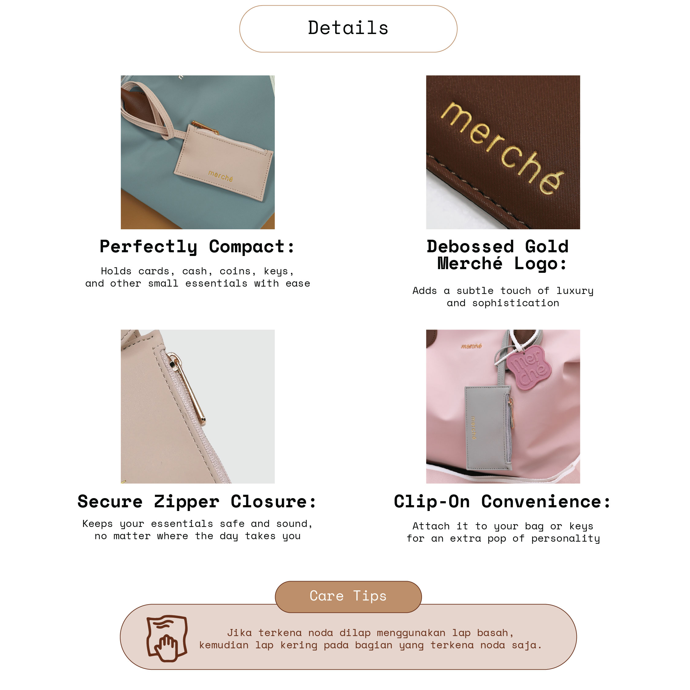 Jual Merche Dompet Wanita Zeta Pouch Charm | Shopee Indonesia