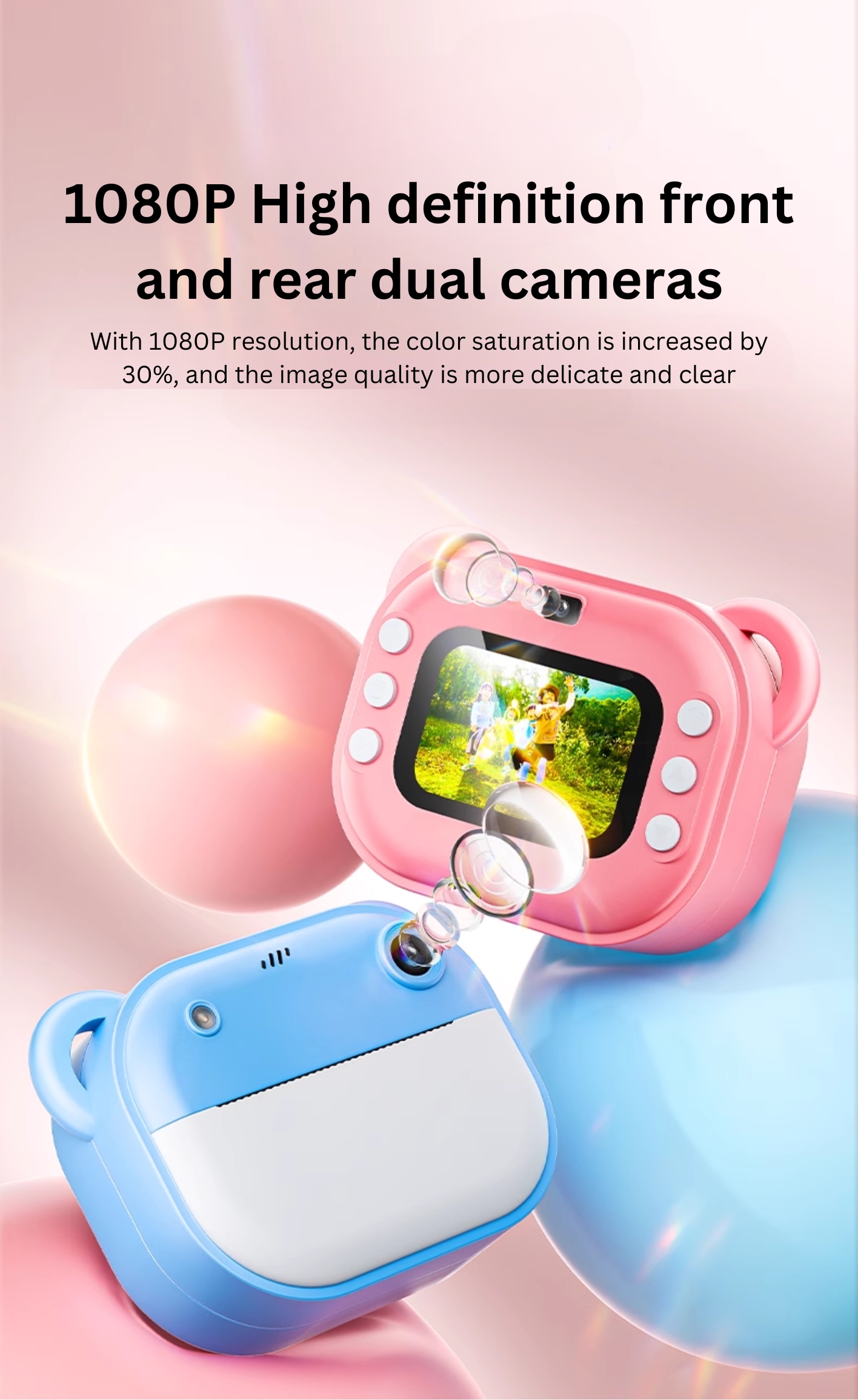 Jual UPLU Kamera Digital Mini Anak 48 Mp Digicam Dual Camera Instan ...
