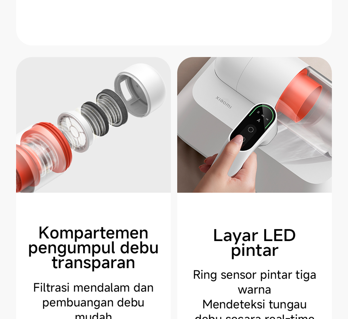 Jual Xiaomi Dust Mite Vacuum Cleaner Pro | Daya isap cyclone 14 kPa ...