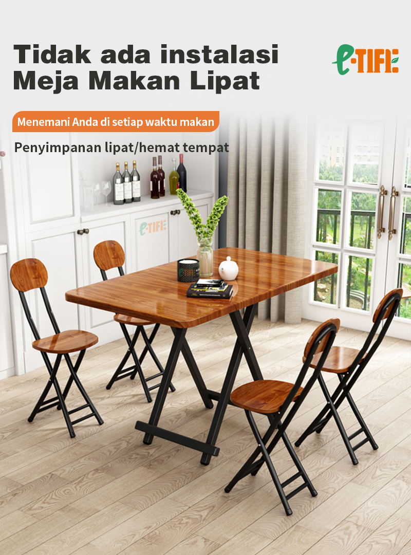 Jual E-TIFE Meja Lipat / Set Meja Makan Lipat Dan Kursi / Meja Lipat portable / Meja Lipat ...