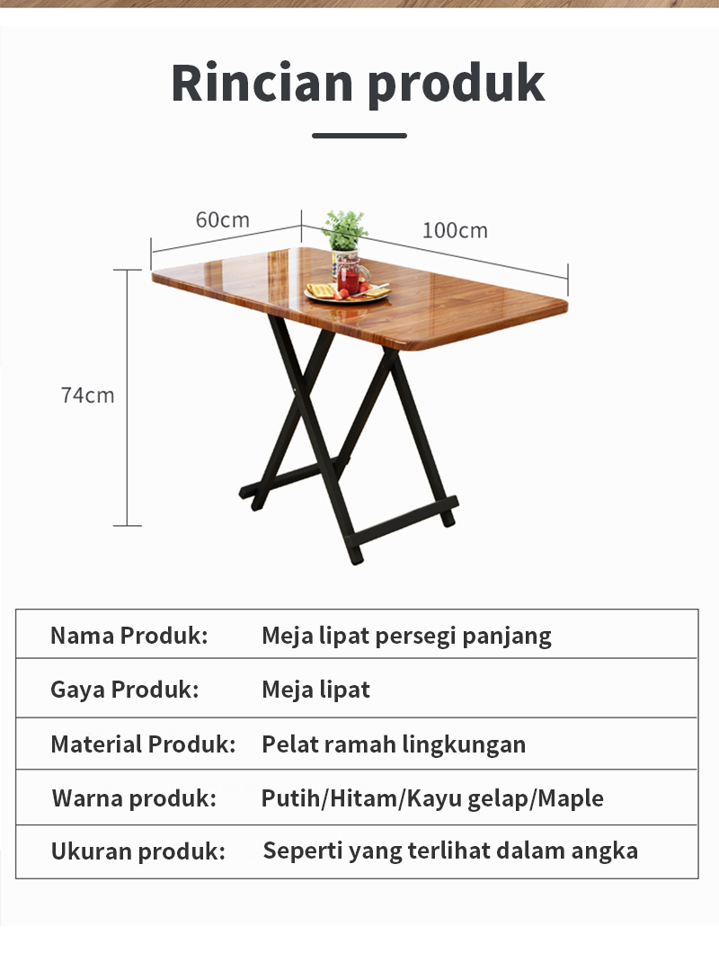 Jual E-TIFE Meja Lipat / Set Meja Makan Lipat Dan Kursi / Meja Lipat portable / Meja Lipat ...