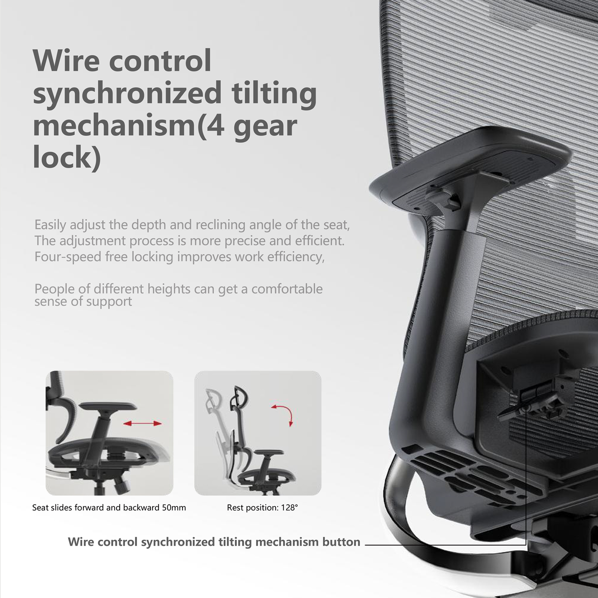 Jual OXIHOM T8 Kursi Mesh Kursi Kantor Kursi Kerja Mesh Chair Ergonomic ...