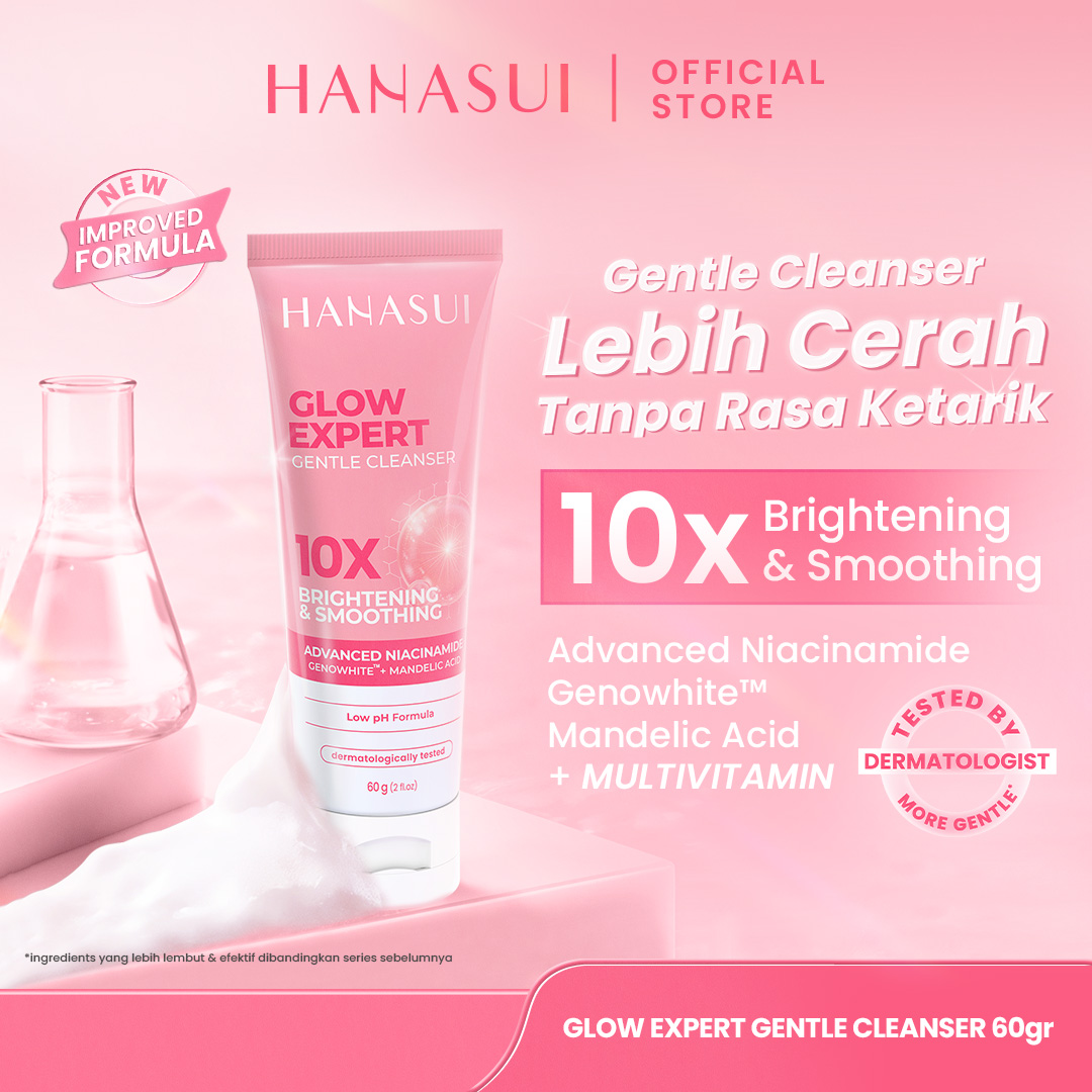Jual Hanasui Glow Expert Gentle Cleanser New Improved Formula - Sabun Cuci Muka Foam Cerah ...