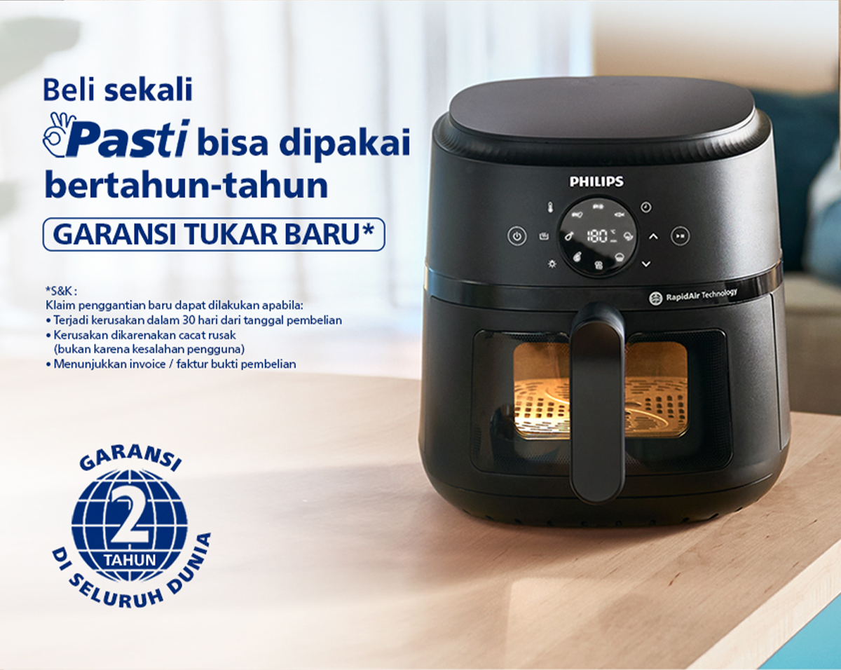 Jual BARU! Philips Airfryer Low Watt 500W Transparan BEST COMPACT SIZE 3.2L NA210/00. Air fryer ...
