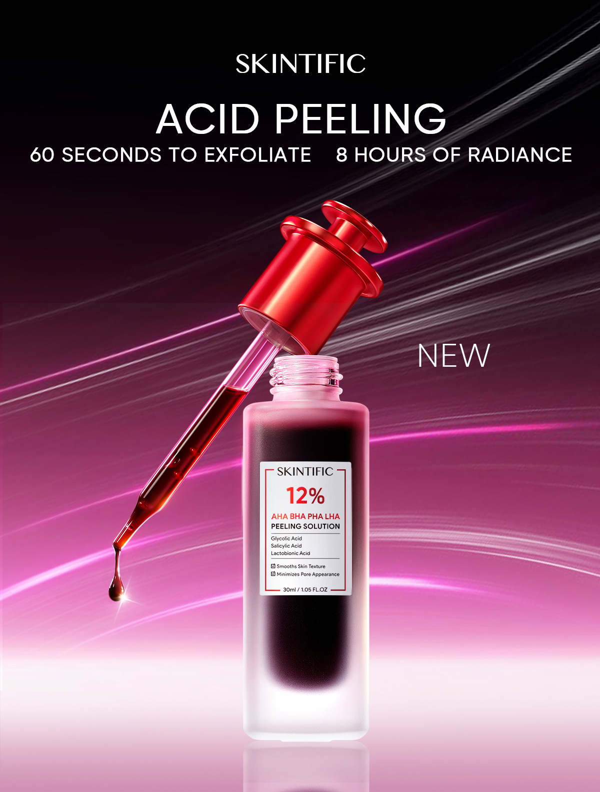 Jual SKINTIFIC – 12% Acid Peeling Solution Glowing Serum Essence ...