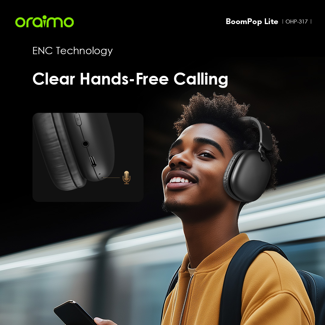 Jual oraimo Wireless Bluetooth Headphone OHP-317 BoomPop Lite Head ...