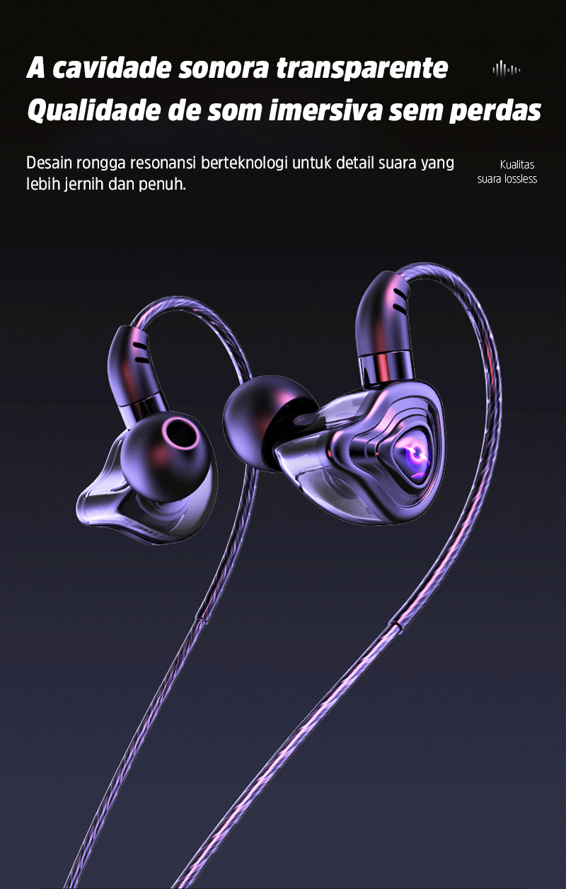 Jual KIVEE Headset Gaming Musik in ear monitor HIFI 9D Subwoofer ...