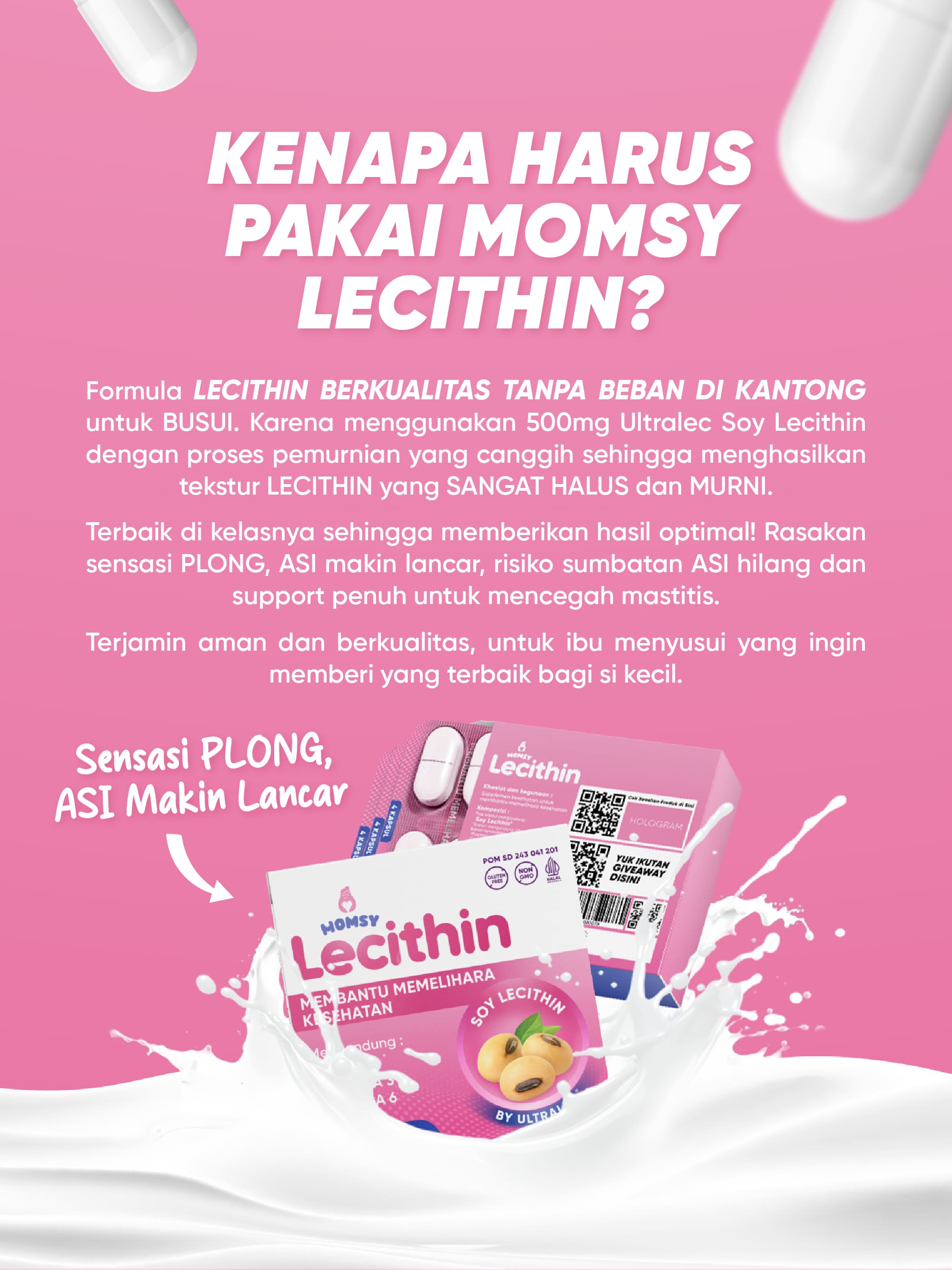 Jual MOMSY LECITHIN Ultralec Soy Lecithin Premium 12 Kapsul - BPOM ...