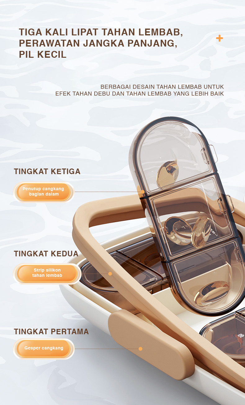 Jual ECOCO Weekly Medicine Box - Kotak pil tujuh hari seminggu kotak ...