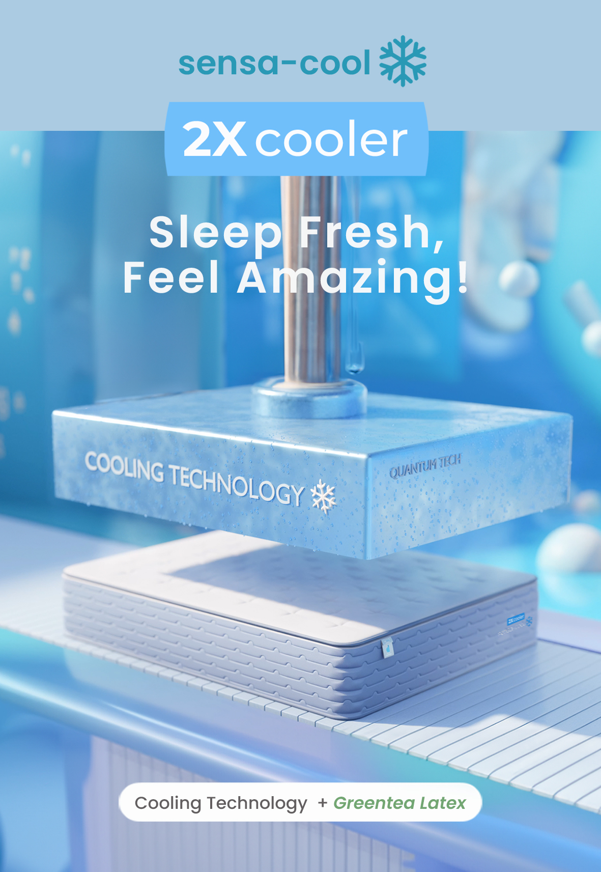 Jual Kasur Dingin Quantum Dreambox SensaCool 2X Cooler | Greentea Latex ...