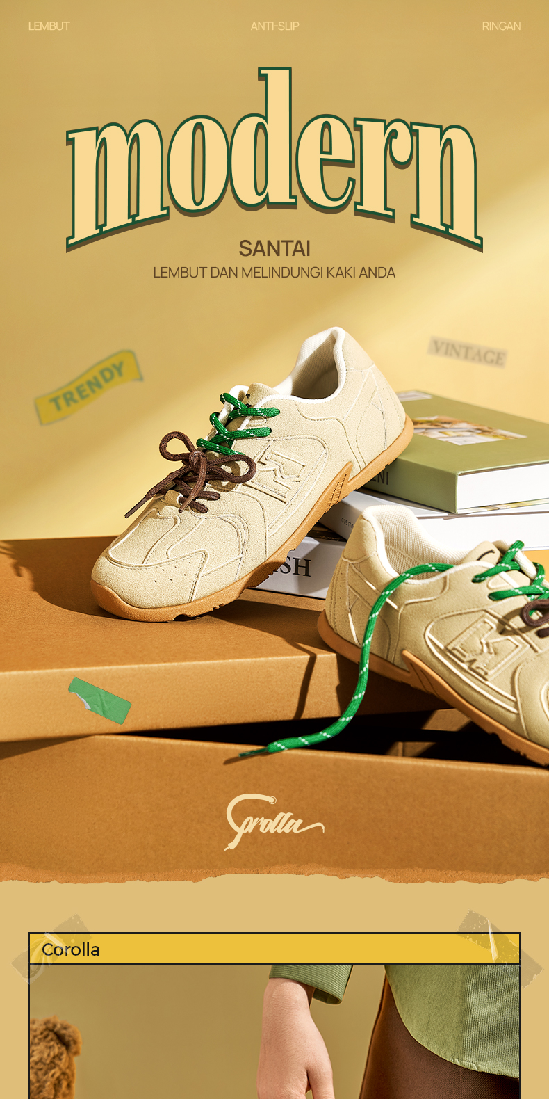 Jual COROLLA Sepatu Sneakers Wanita Sol Lembut Anti-Slip Fashion ...