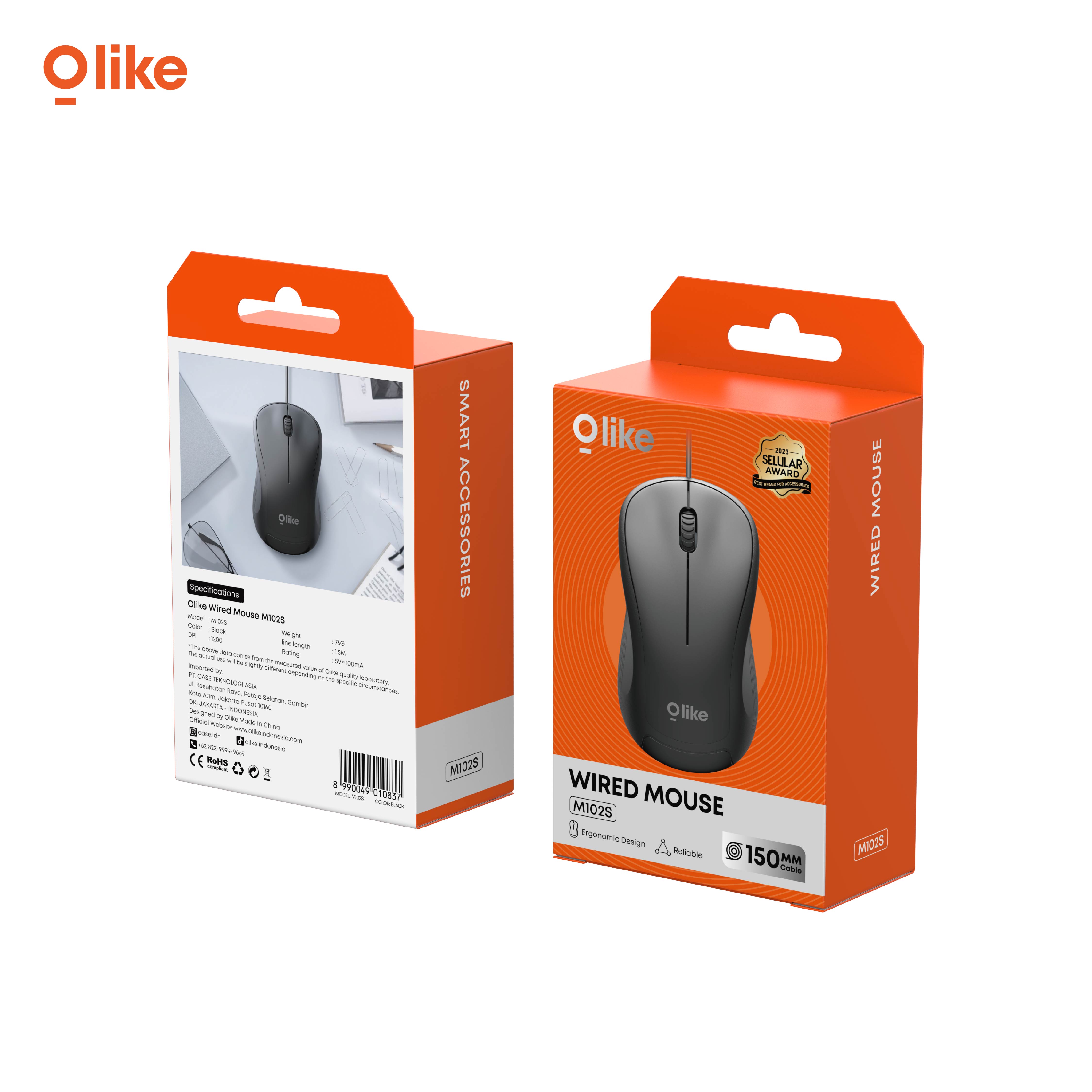 Jual [NEW PRODUCT] Olike Mouse Wired 1200 DP1 Series M102S Mouse Kabel ...