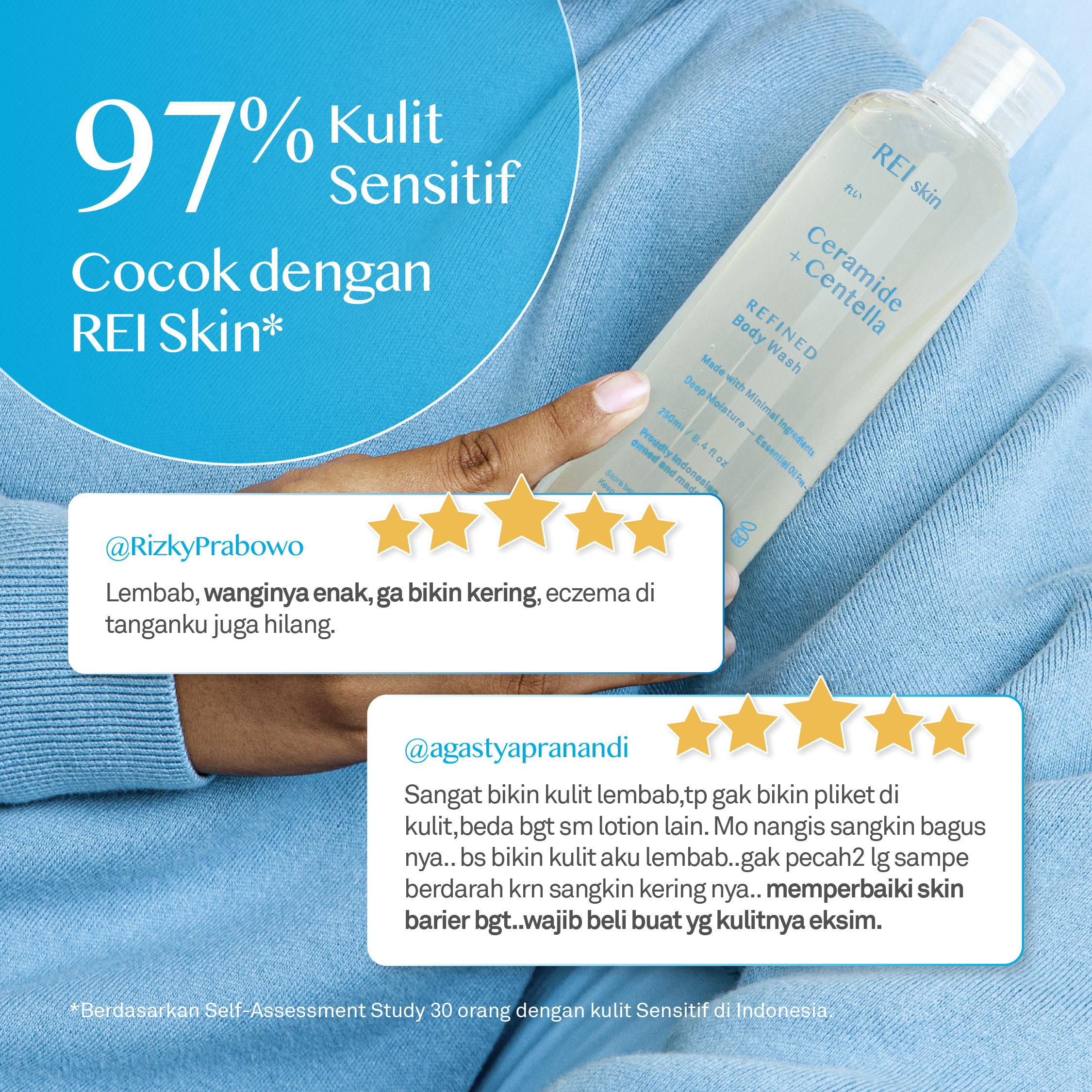 Jual REI Skin Ceramide + Centella Refined Body Wash 250 ml [menenangkan ...