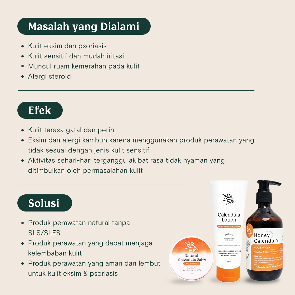 Jual Biotalk Bundle Eczema Psoriasis - Extra Calming | No SLS/SLES | Steroid Free | Sabun Mandi ...