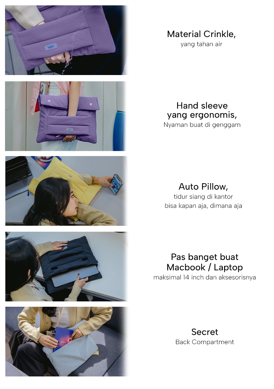 Jual Wallts Moona Black- Tas Sarung Laptop Sleeve dan Macbook 14" inch | Shopee Indonesia