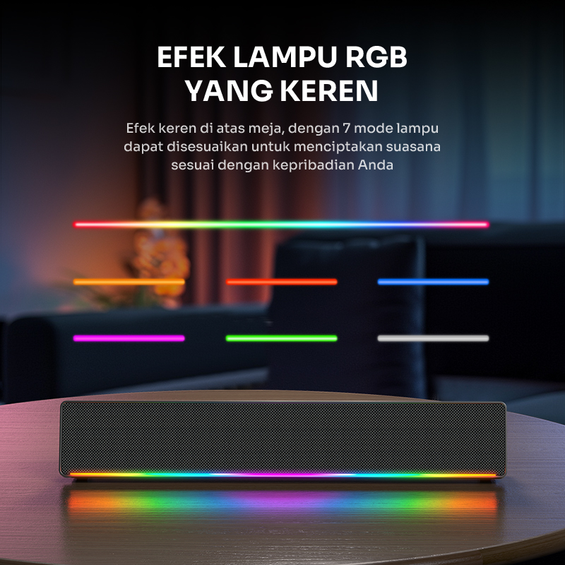 Jual ROBOT Soundbar Speaker RB680 Wireless 5.3 Sky Sound Field 75° Dual ...