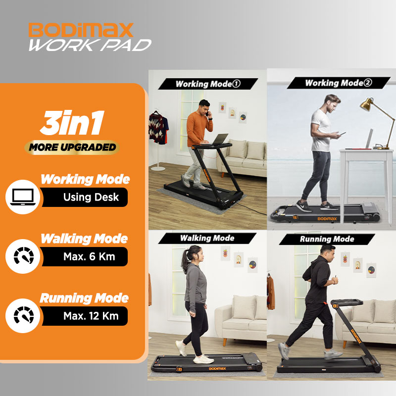 Jual BODIMAX WORK PAD / Running Pad 3 In 1 / Treadmill Workpad | Shopee ...