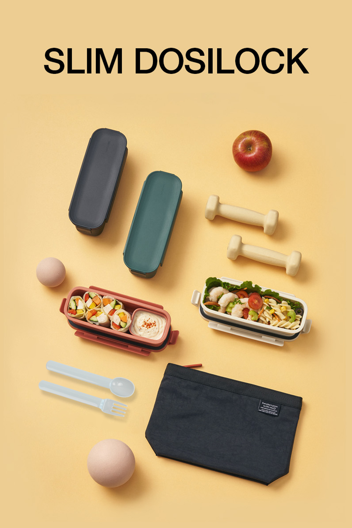 Jual [Kak Lila] LocknLock Kotak Makan Slim Lunch Box Rectangular with Divider 440ml *2P - LCB600 ...