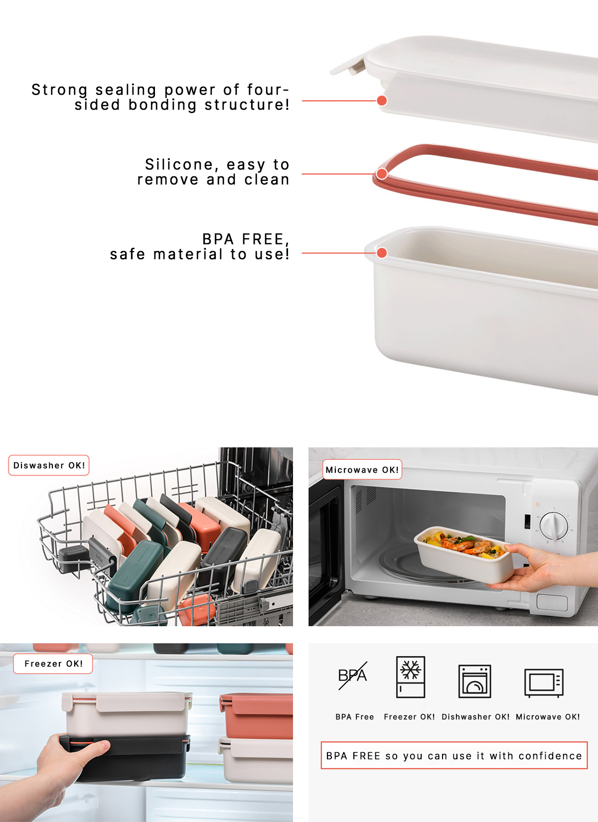 Jual LocknLock Kotak Makan Slim Lunch Box Rectangular with Divider 440ml *2P - LCB600 | Shopee ...