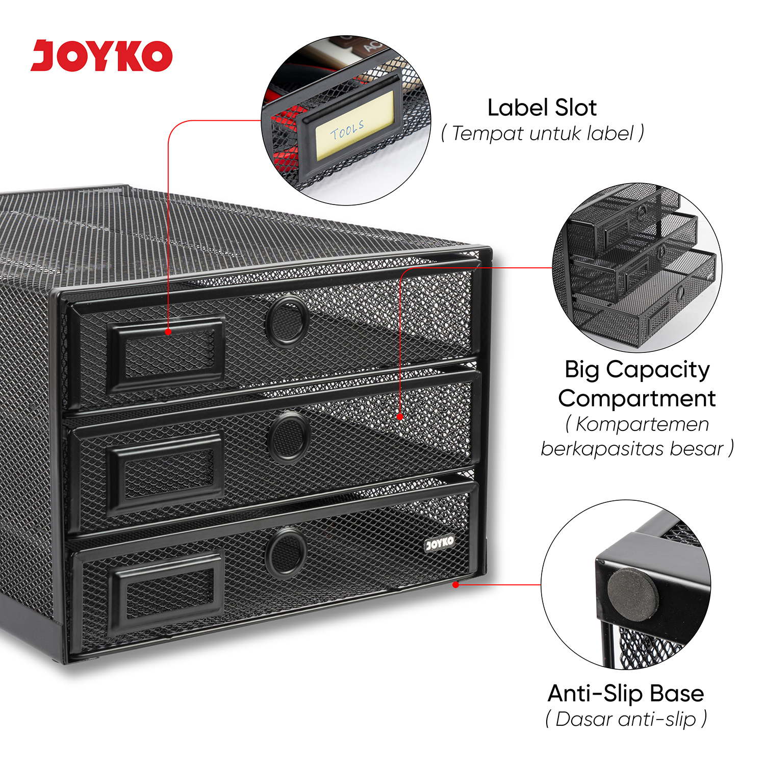 Jual Document Tray Wadah Dokumen Joyko 3 Tray DT-62 | Shopee Indonesia