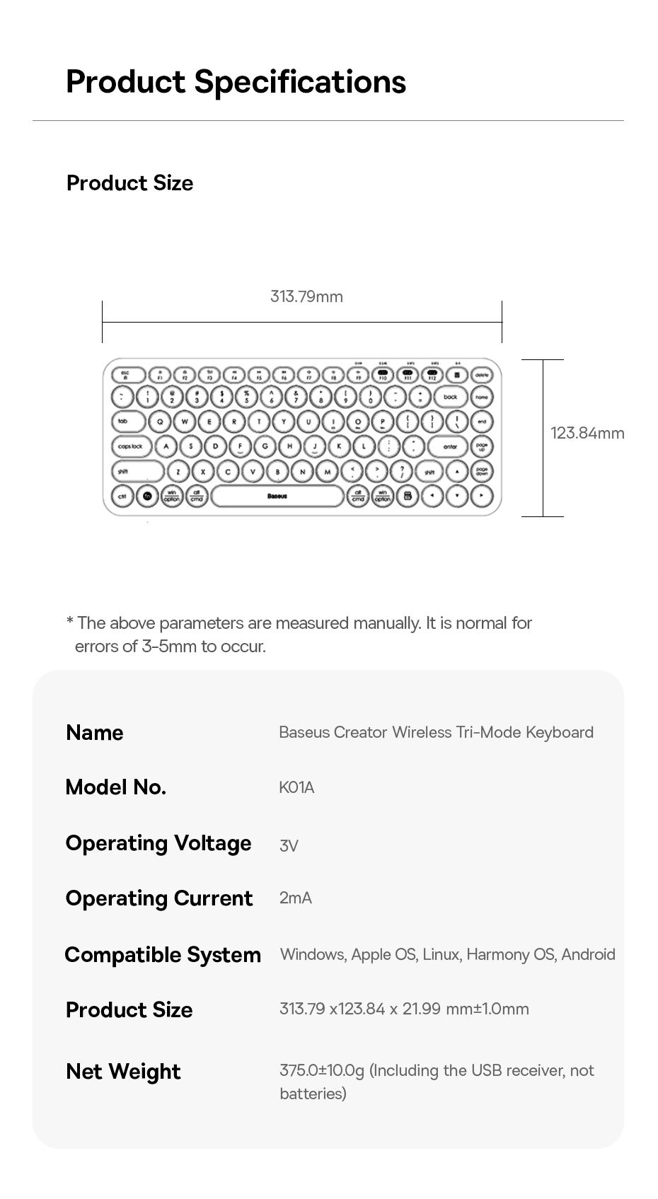 Jual Baseus K01A Wireless Tri-Mode Keyboard Baby Pink (Komputer ...