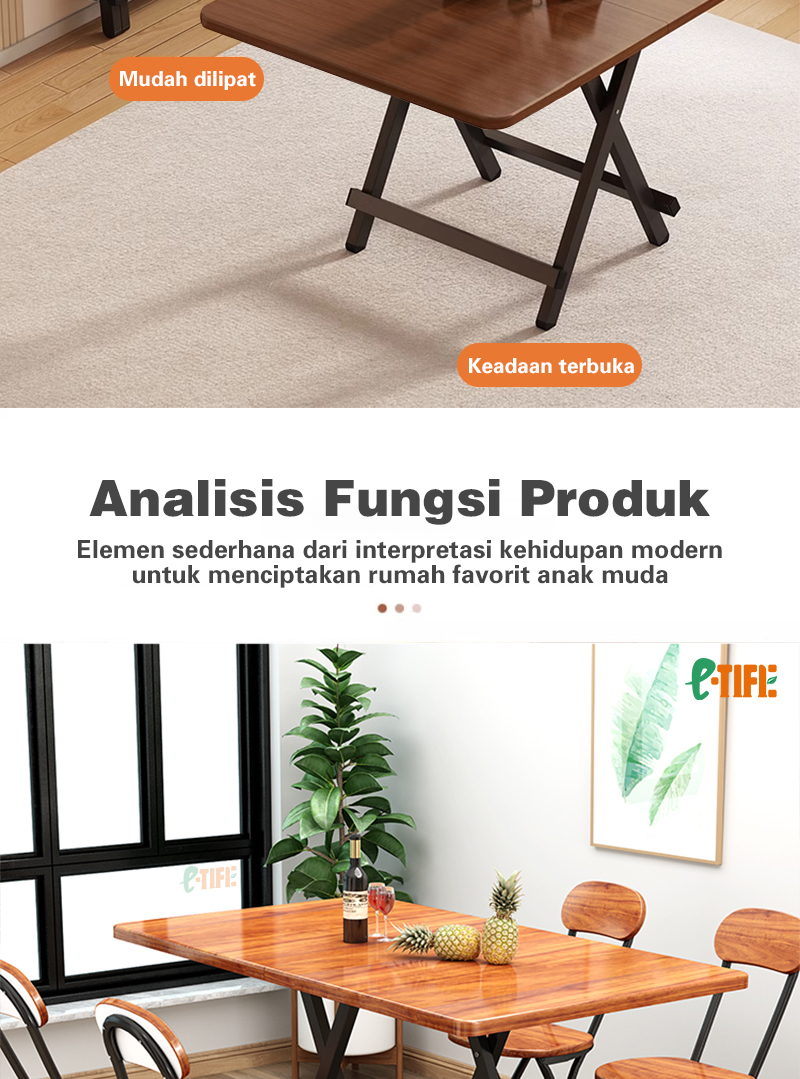 Jual E-TIFE Meja Lipat / Set Meja Makan Lipat Dan Kursi / Meja Lipat portable / Meja Lipat ...