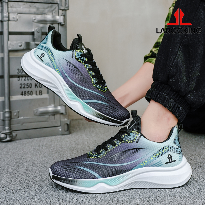 Jual Larocking - Ares Hitam Abu | Sepatu Sneakers Casual Running Gym ...