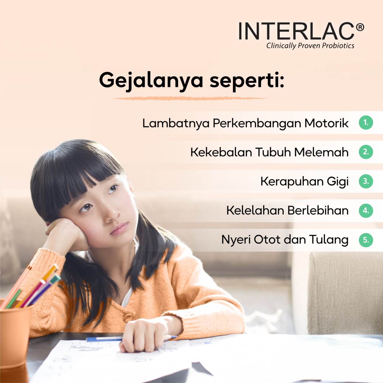 Jual Interlac Probiotik + Vit D3 400 IU 1 Strip @10 Tablet - Menjaga ...