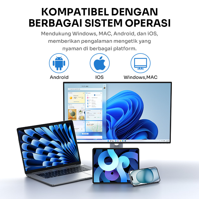 Jual ROBOT Keyboard Wireless Bluetooth Holder Slot Penyangga Multi ...