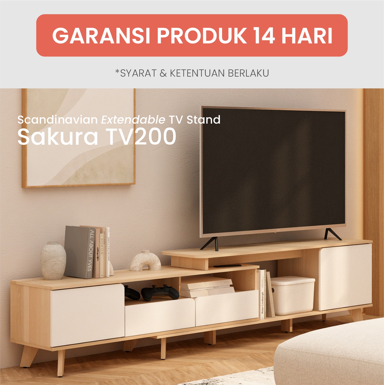 Jual PIRA METROPOLIS OX - SAKURA TV200 Meja TV / Rak TV dapat dipanjangkan dengan fitur ...
