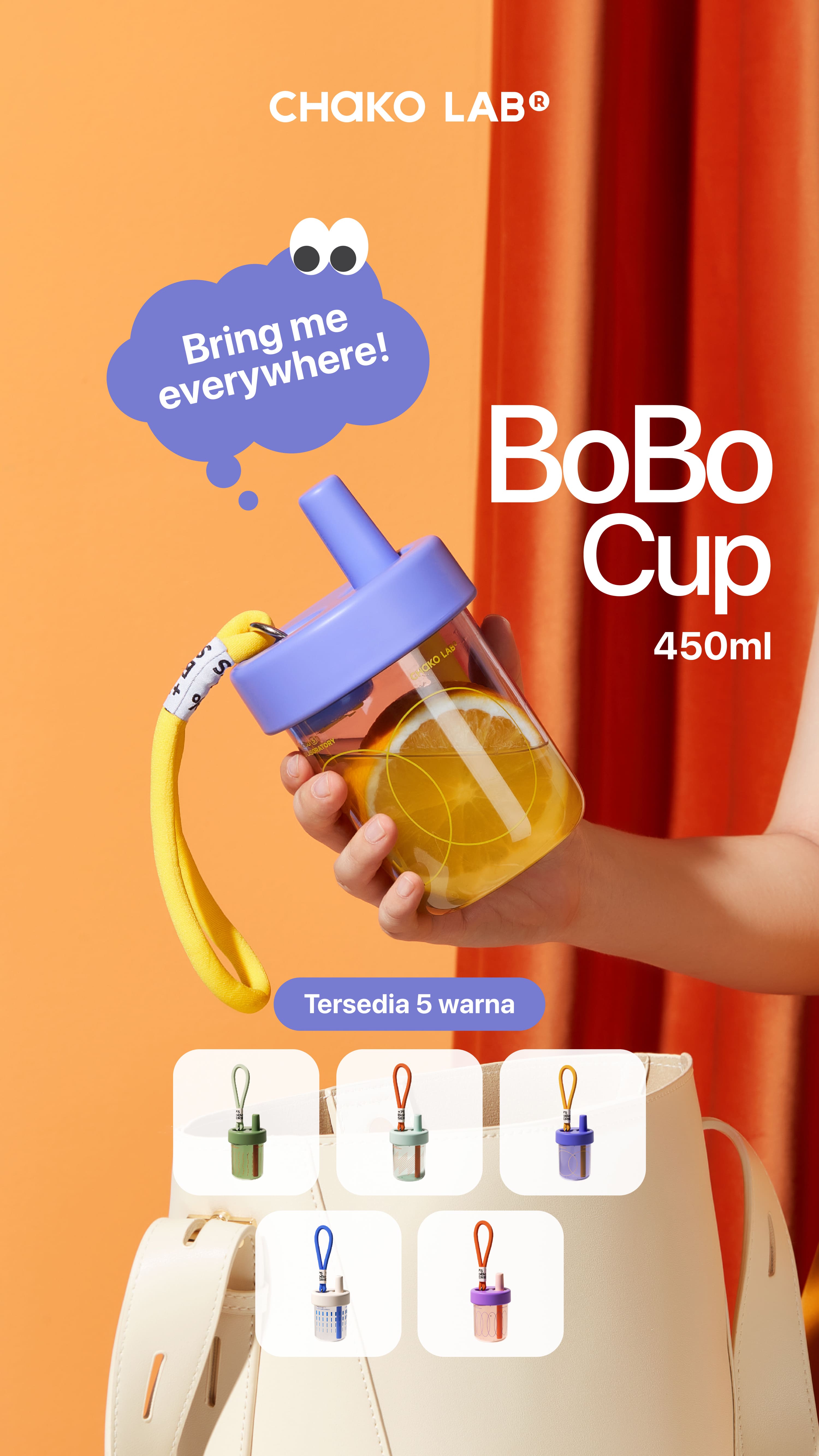 Jual CHAKO LAB Bobo Tritan Cup 450 ml Chakolab | Shopee Indonesia