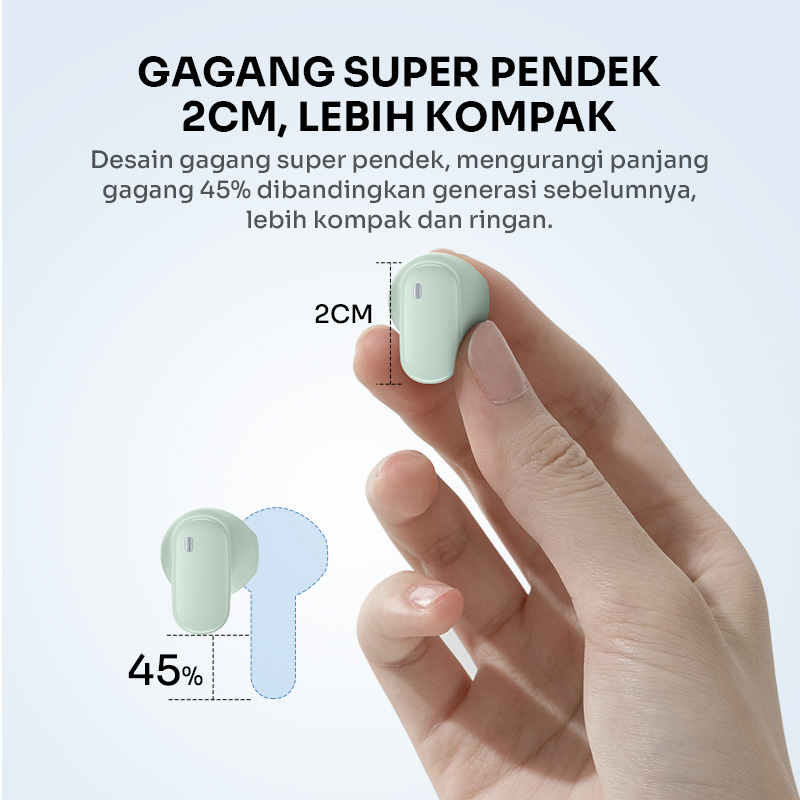 Jual ROBOT TWS Earphone Wireless Bluetooth 5.4 with Gagang Mini 2 cm ...