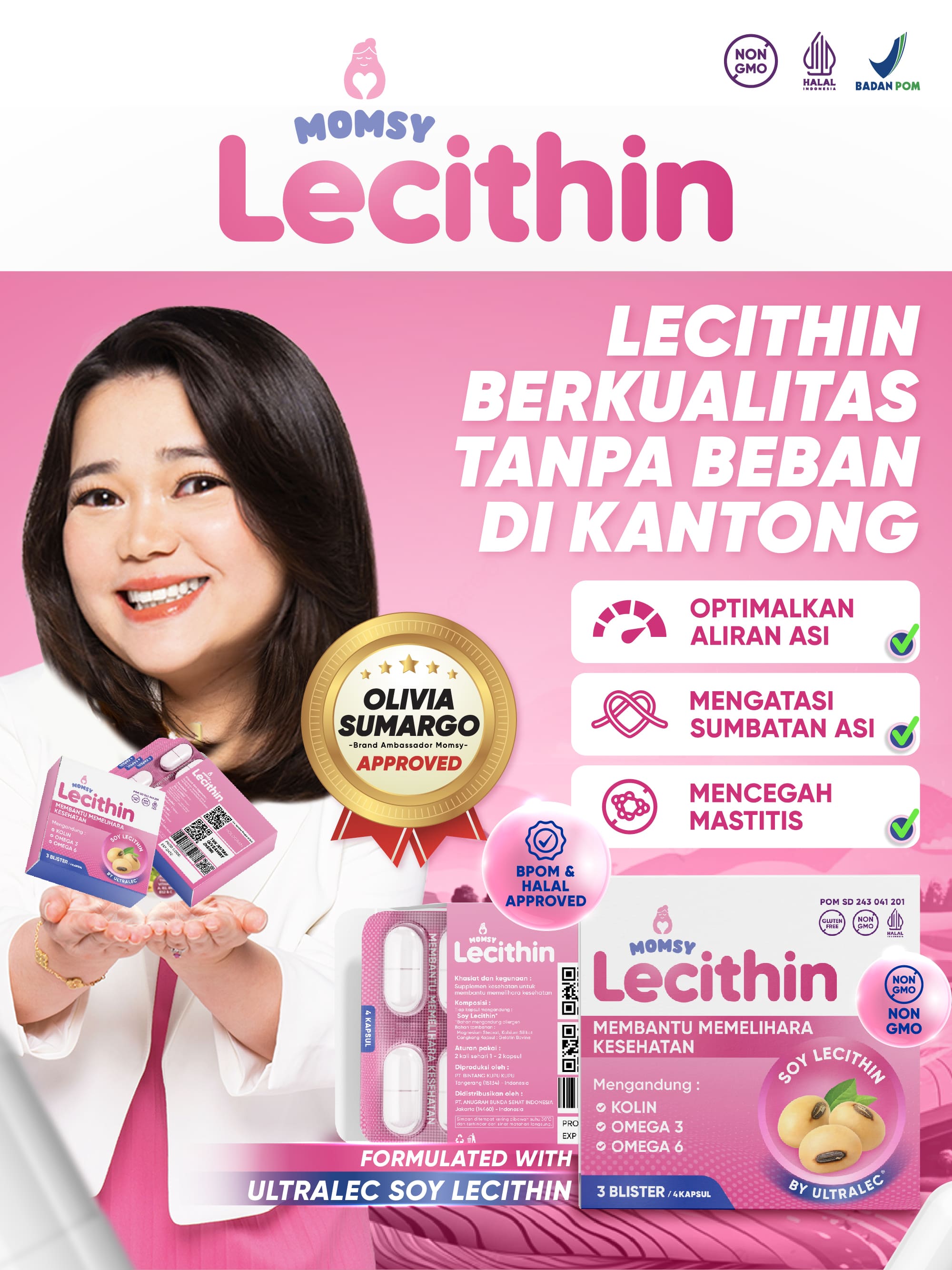 Jual MOMSY LECITHIN Ultralec Soy Lecithin Premium 12 Kapsul - BPOM & HALAL MUI | Shopee Indonesia