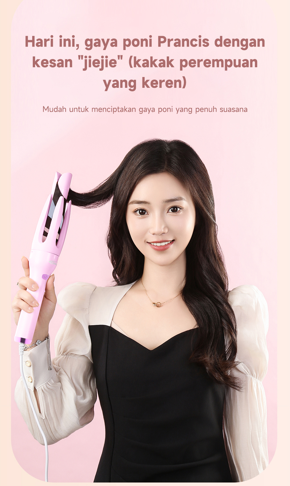 Jual 【NEW】MAIMEITE 2in1 Catokan Curly Otomatis Catokan Keriting Rambut Otomatis Lon Negatif ...