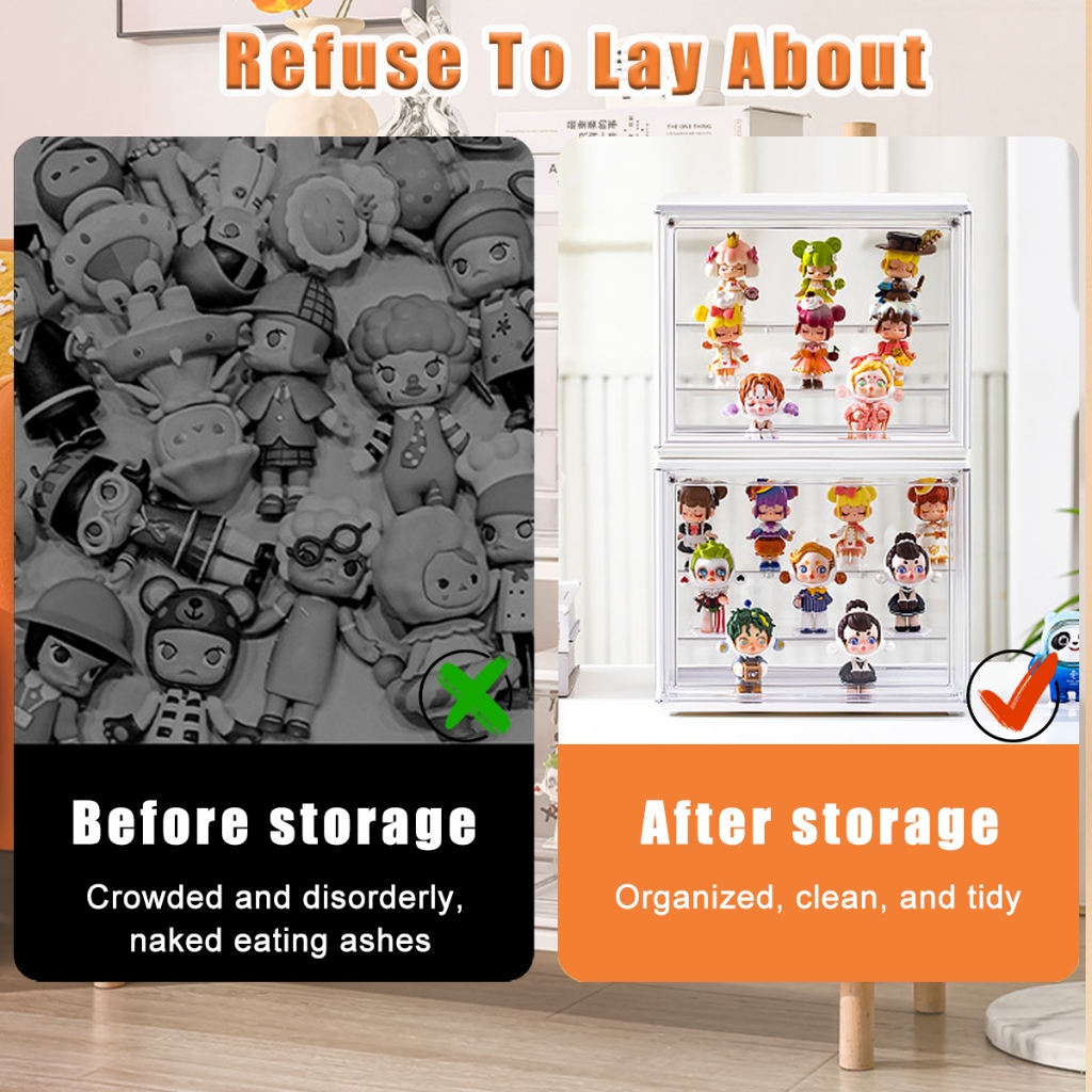 Jual Hoptech - Kotak Display Action Figure Acrylic Box Pop Mart Rak ...