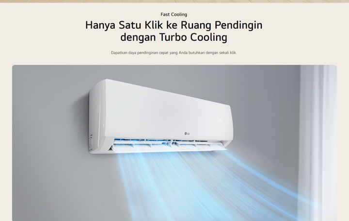 Jual LG Air Conditioner / AC 1,5pk - New Hercules - Turbo Cooling Auto ...