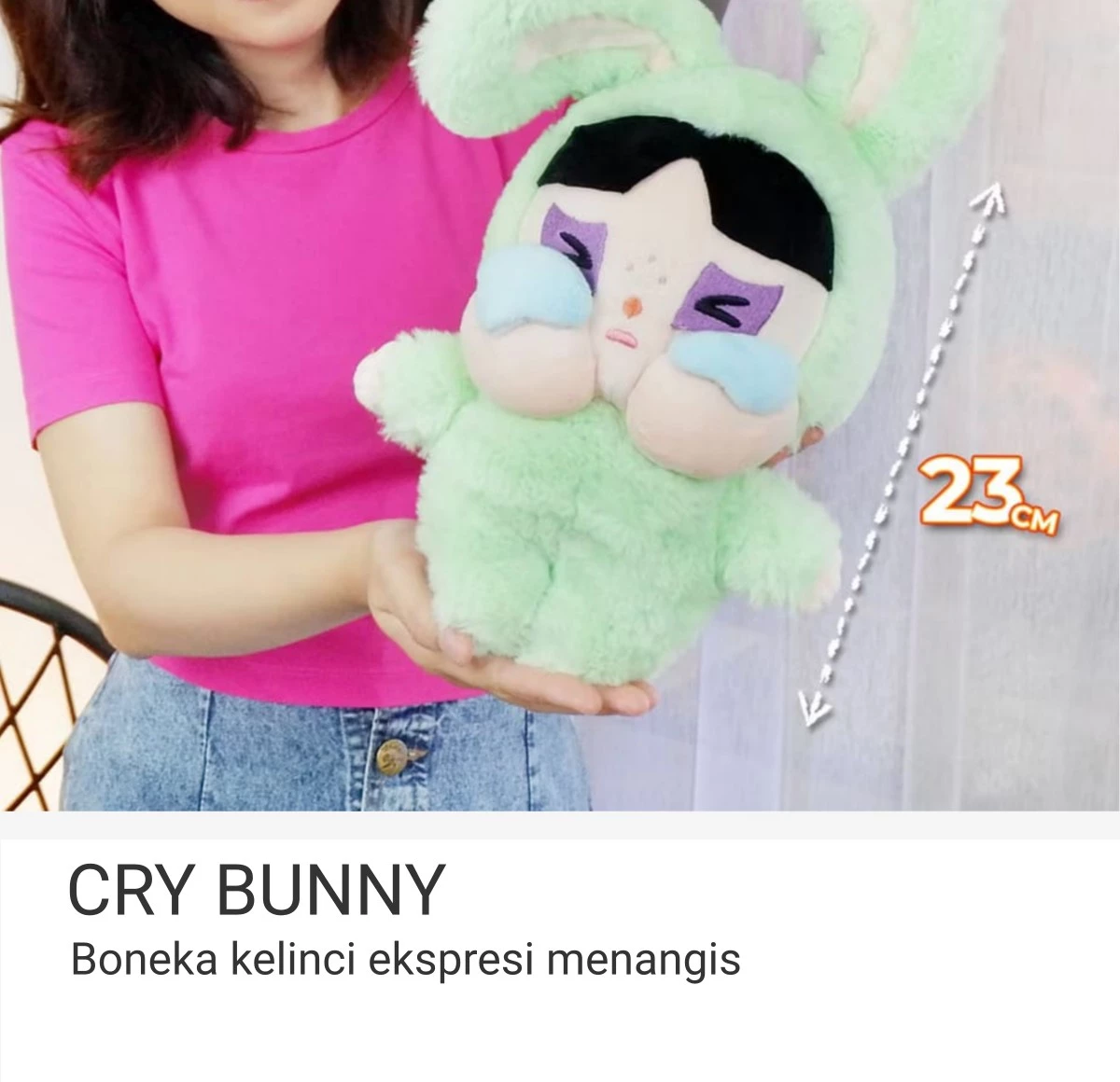 Jual ISTANA BONEKA Mini STD Cry With Hoodie Bunny Air Mata Mainan Anak ...